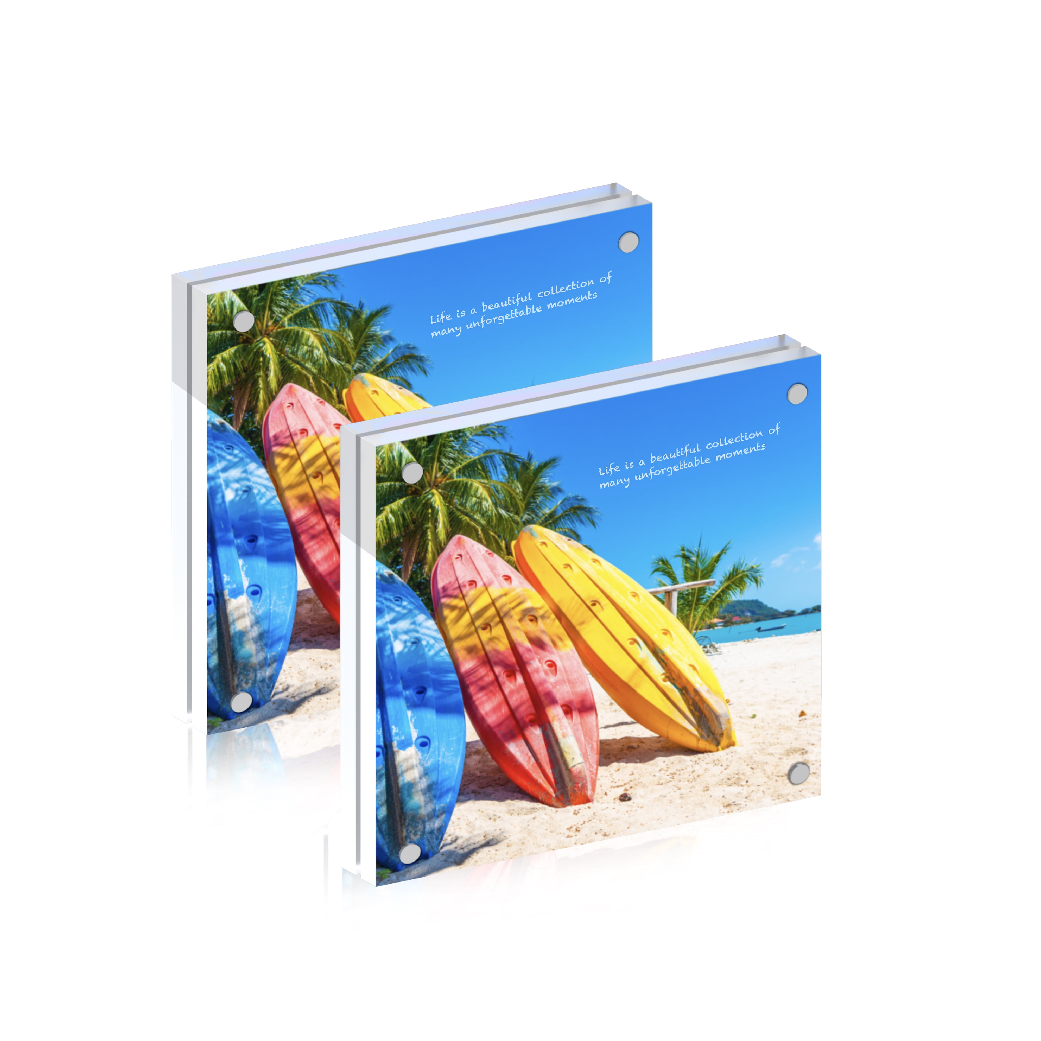 Danoni Picture Frames Acrylic 4x4, 24mm Thickness Durable Photo Frame ...