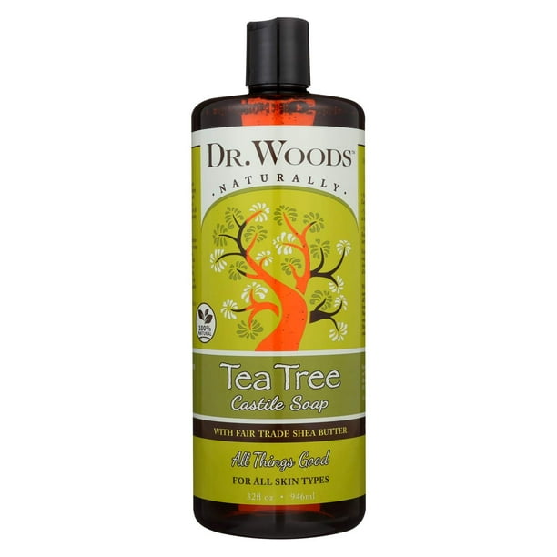 Dr. Woods Pure Tea Tree Jabón líquido de Castilla con manteca de karité ...