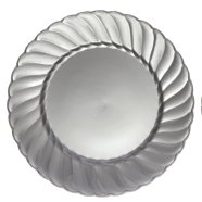 WNA Classicware Plastic Plates, 9 Inches, Black, Round, 25/Pack ...