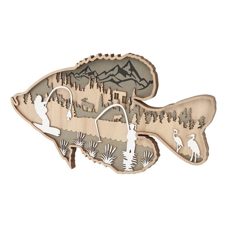 Wooden Hollowed Fish Striped, Thoughtful Gift Exquisite Detailing ...