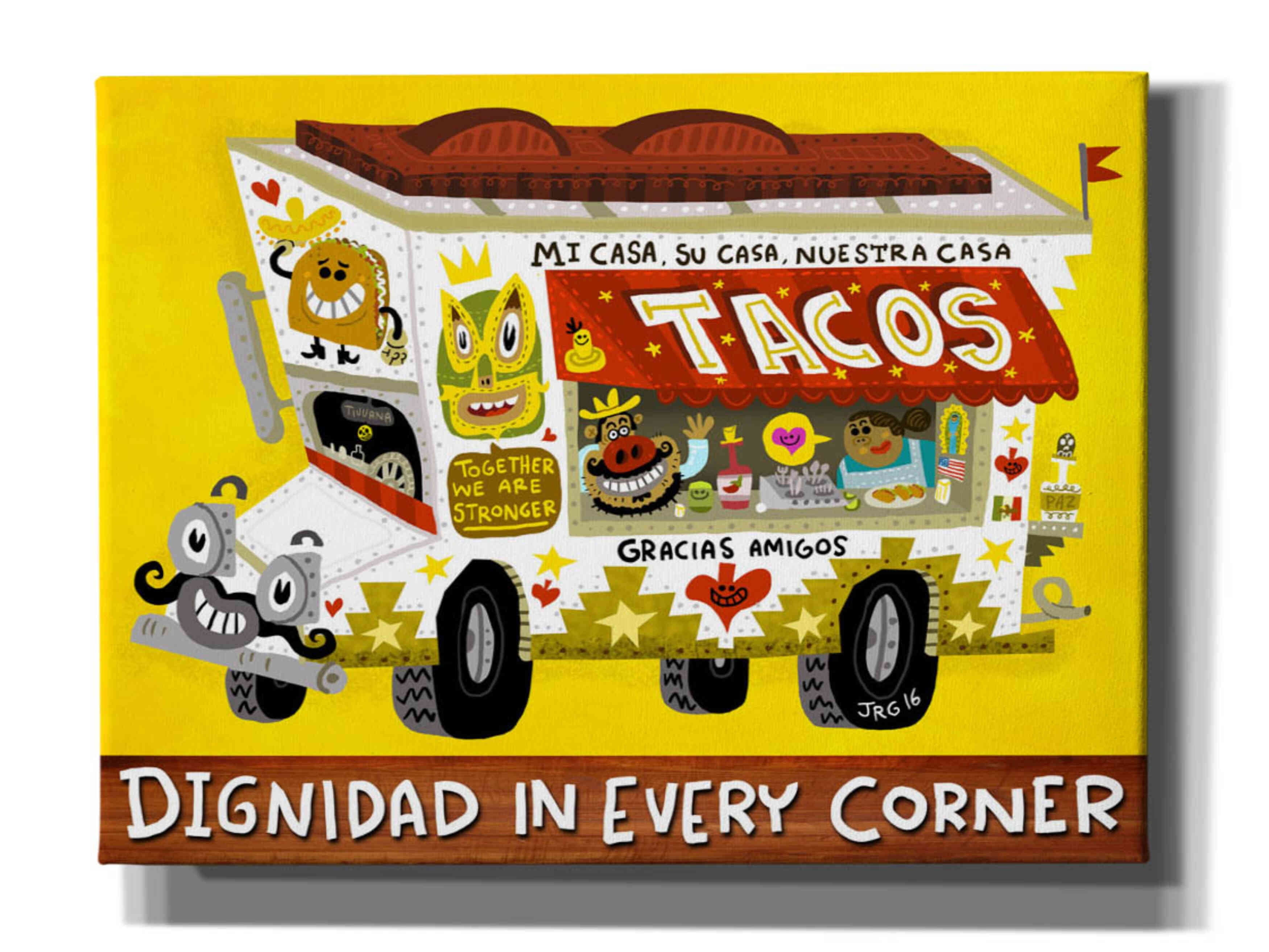 Epic Graffiti 'Taco Truck' by Jorge R. Gutierrez, 16"x12" - Walmart.com