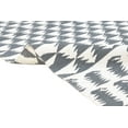Off-White Wool Rug 5X7 Modern Dhurrie Scandinavian Triangles Room Size ...