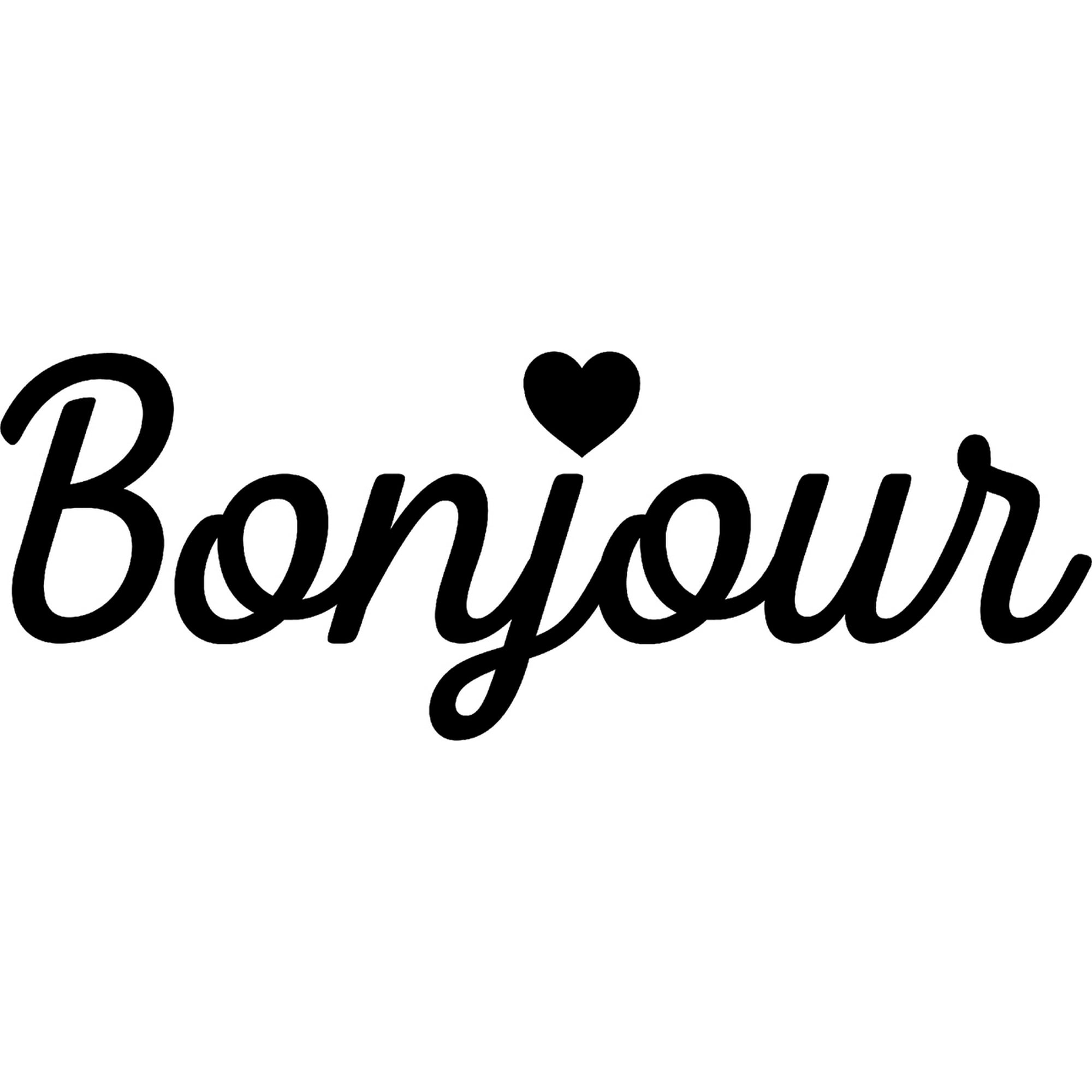 Bonjour Word Art