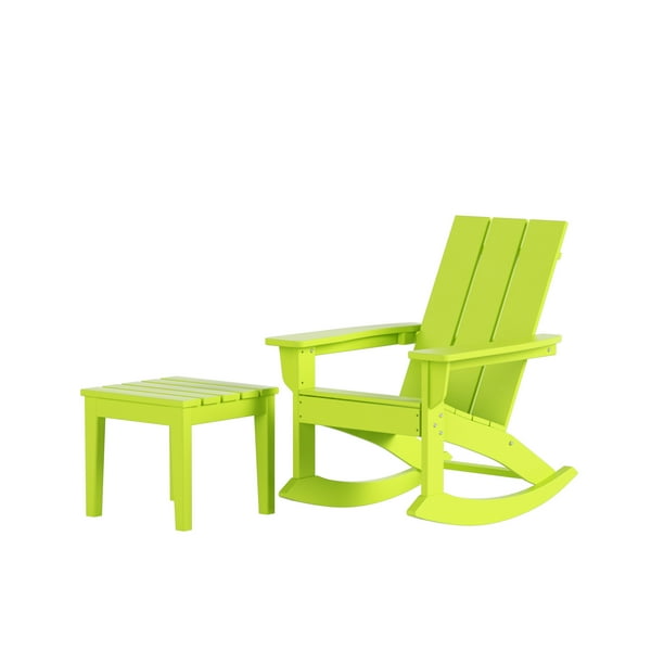 WestinTrends Ashore 2 Piece Patio Rocking Chair Set, All Weather Poly ...