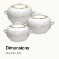 GnHoCh Warm Thermal Insulated Casserole Hot Pot Set, 3 Pieces (Beige) 1 ...
