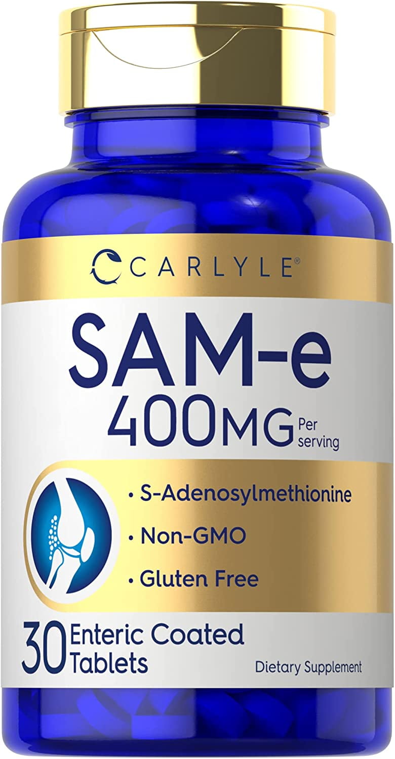 SAM-e 400mg | 30 Tablets | S-Adenosylmethionine Pills | by Carlyle ...