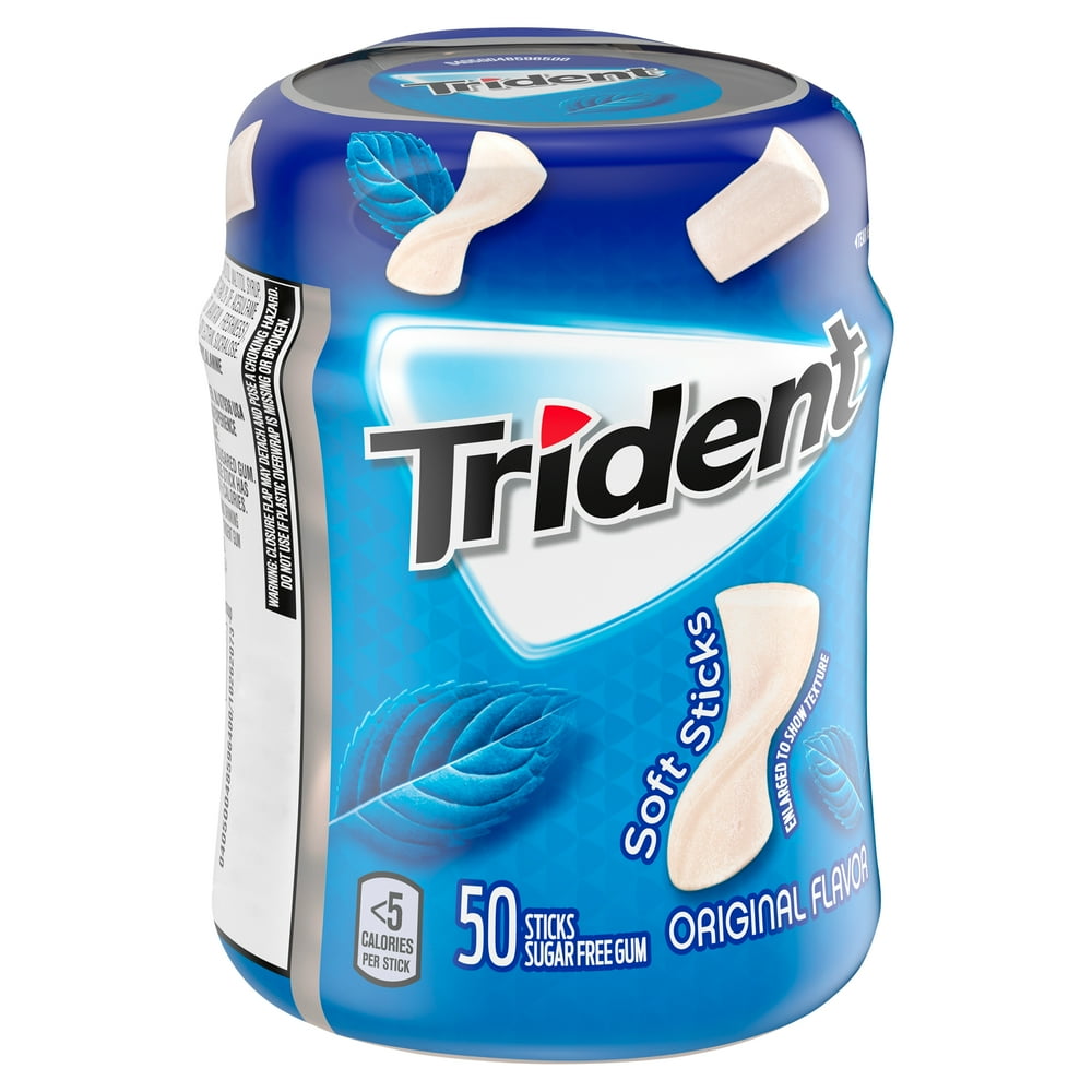 Trident Original Flavor Sugar Free Gum, 50 count - Walmart.com ...