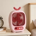 HHGBAD Cool Mist Fan, Humidifying Desk Fan, 3-Speed USB Rechargeable ...