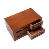 Brown Vintage Wooden Storage Box, Wooden Multi Drawer Storage Organizer ...