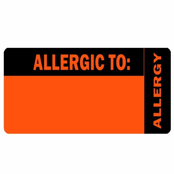 "Allergic To" Orange Allergy Labels - Walmart.com