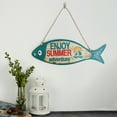 Farfi Ocean Fish Wall Plaque Summer Beach Wood Hanging Sign ...