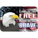 Land of the Free Home of the Brave - America USA United States Eagle ...