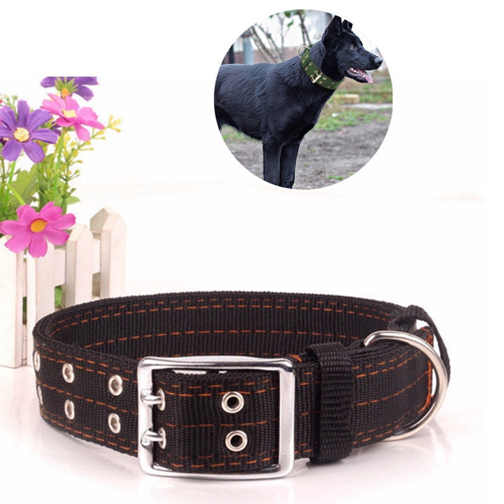 Adjustable Pet Collar, Leather 4 Layers Thicken Dog Chain Dog Strap ...