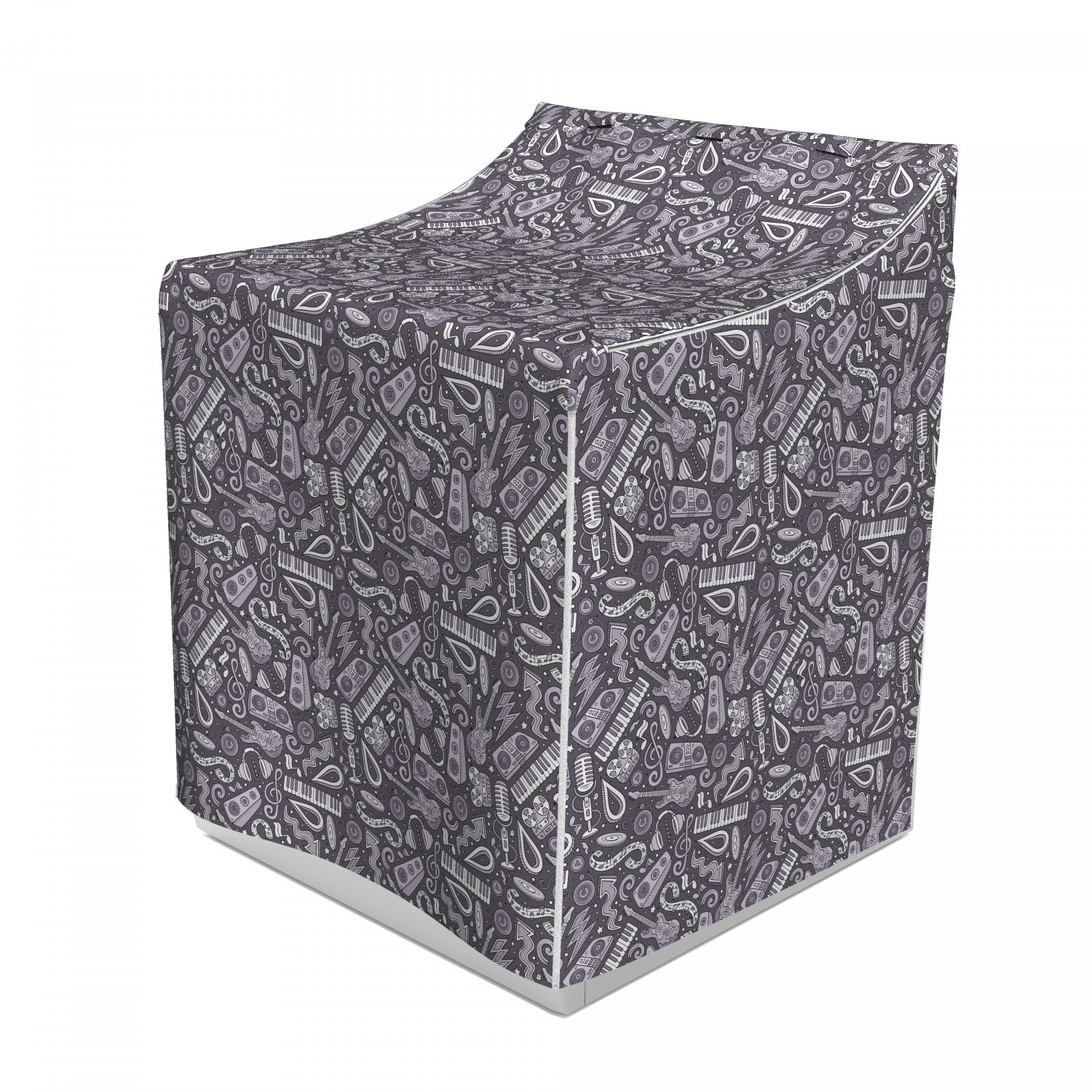 Music Washer Cover, Disco Instruments DJ Set Bass Guitar Speakers ...