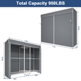 White Rack With Grey Cover E12C Pro Heavy Duty Freestanding Adjustable ...