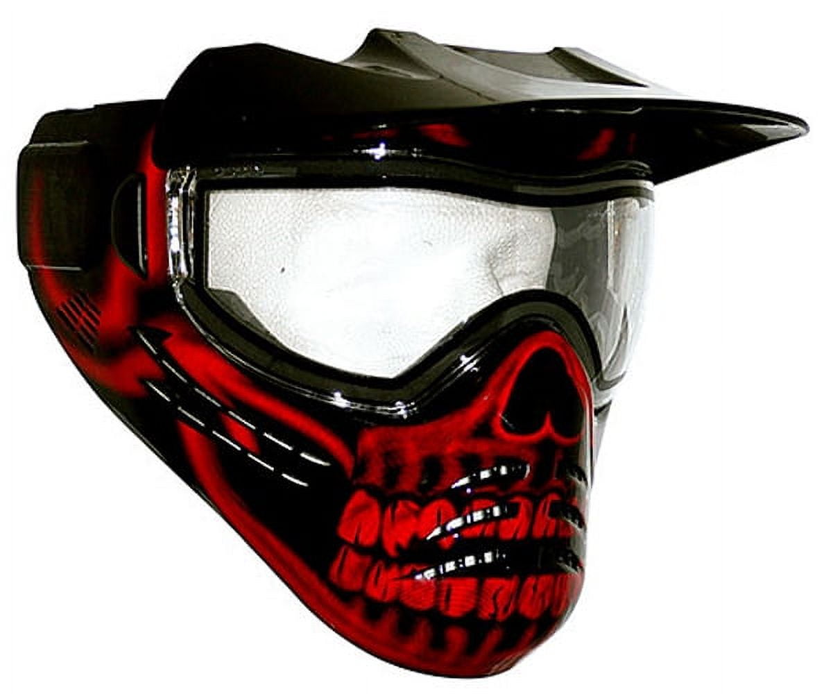 Red Skull Paintball Mask
