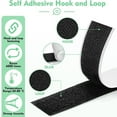 BTideas Hook and Loop Tape, Self Adhesive Black Nylon Strips ...
