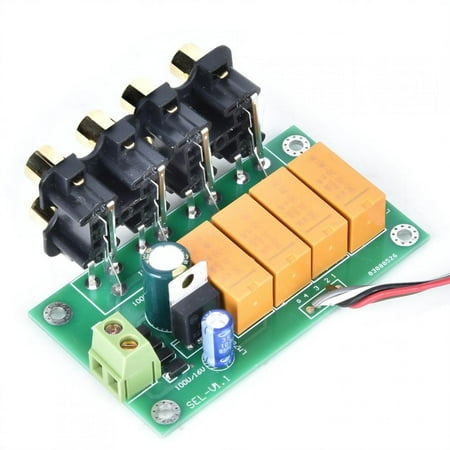 Noref Audio Switching Board Audio Input Signal Selector Relay Board 4 Select 1 DIY Kit | Walmart ...