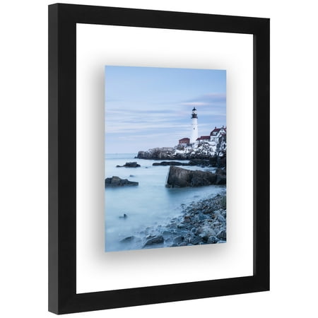 8.5x11 Floating Document Frame - Modern Picture Frame, Black - Walmart.com
