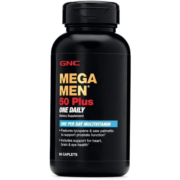 Suplemento GNC Mega Men 50 Plus One Daily 60 cápsulas | Bodega Aurrera ...