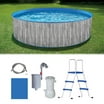 Blue Wave Capri 12-ft Round 36-in Deep Steel Wall Above Ground Swimming ...