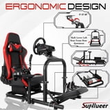 Supllueer Racing Sim Cockpit with Seat Upright Stable Fit Logitech ...