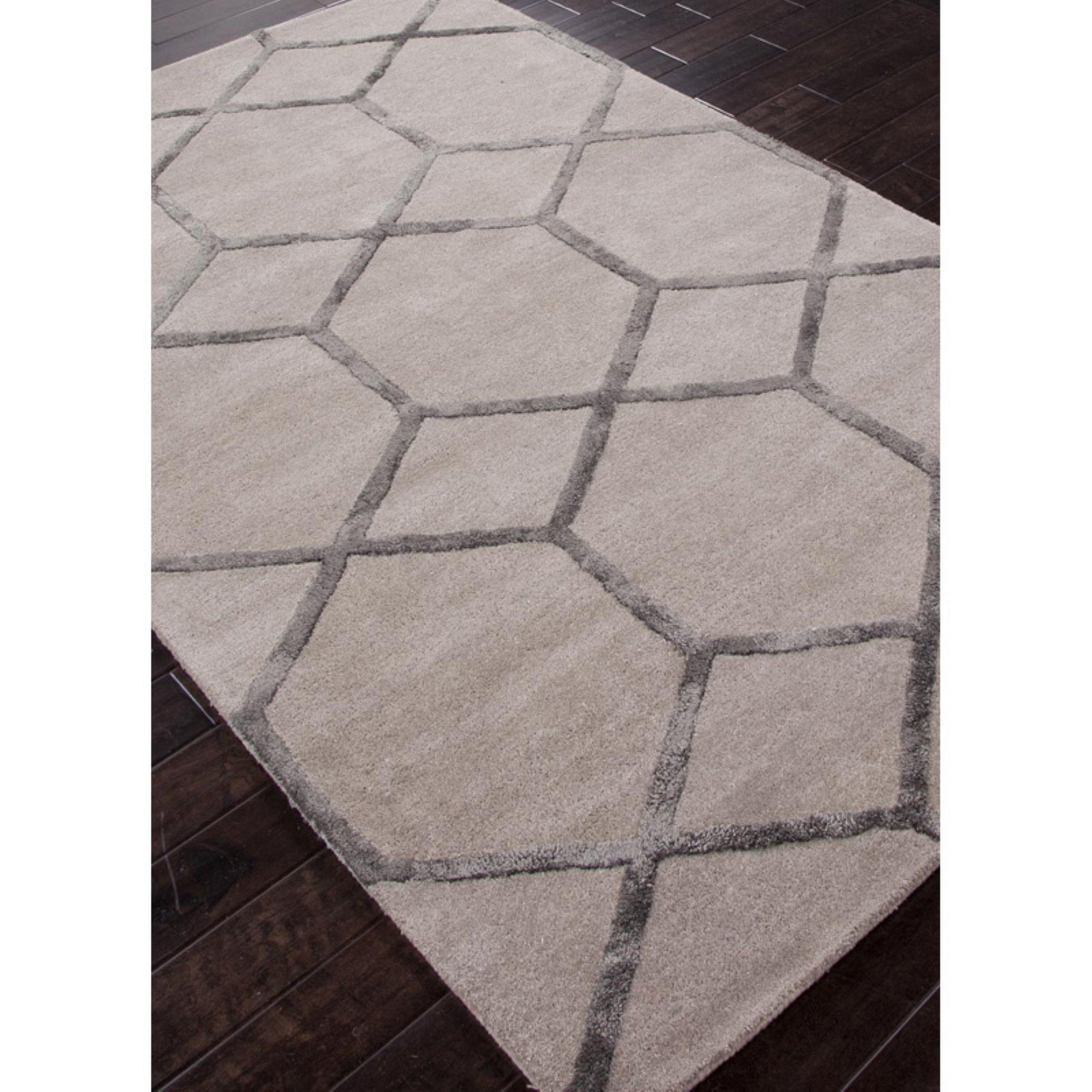 Jaipur City Chicago Modern Geometric Pattern Wool/Silk Tufted Rug ...