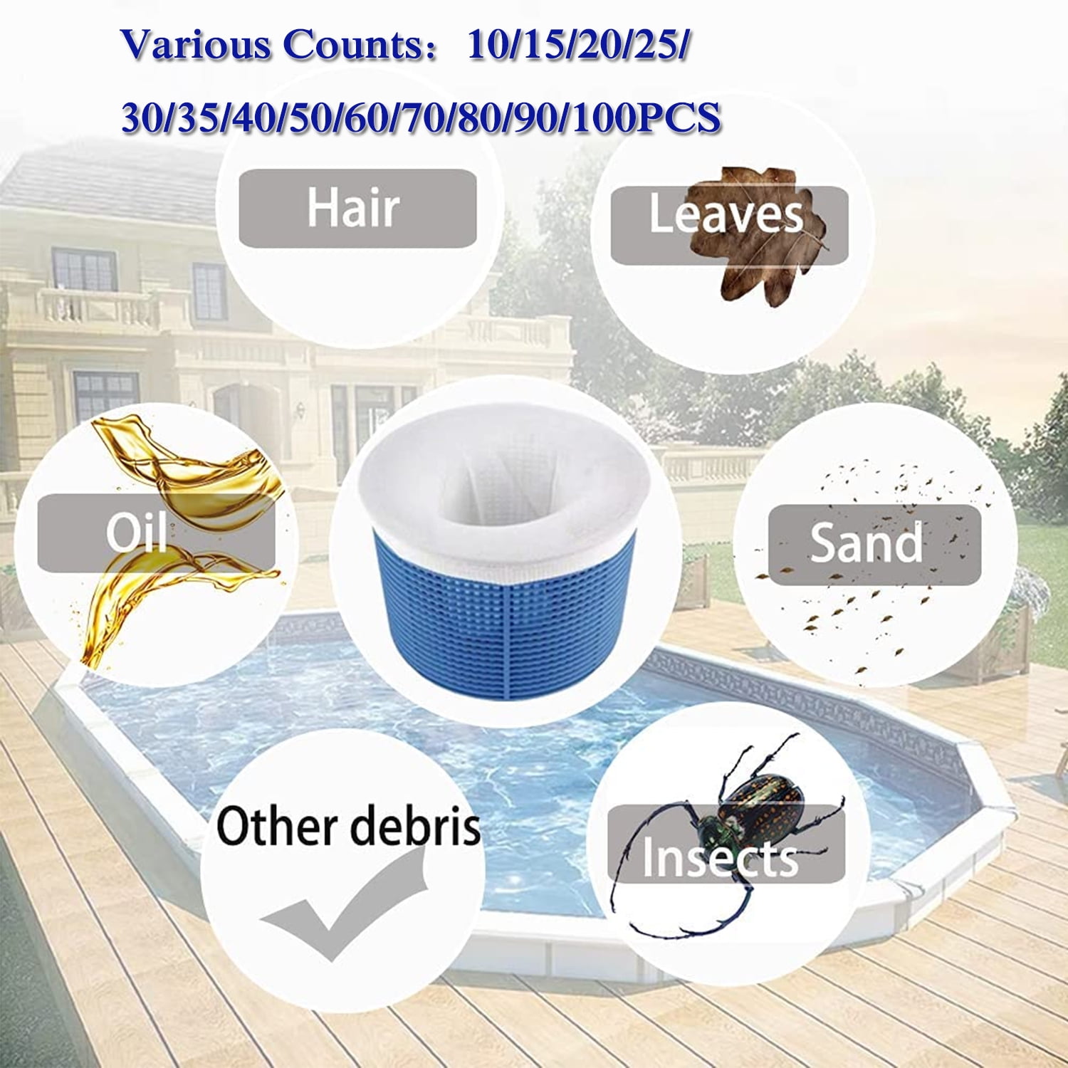 Pool Separator Socks, Ultra-fine Mesh Filter Sock Mesh for Separator ...