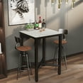 Wisfor Counter Height Bistro Table, 41 inch Square Marble Top Heavy ...