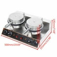 Miumaeov 2 Grids Commercial Electric Waffle Maker Baker Nonstick Cone ...