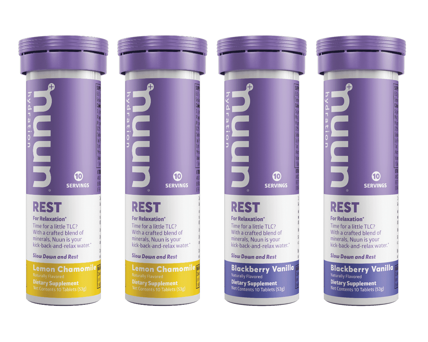 Nuun Hydration Rest and Recovery Electrolyte Tablets, Mixed Flavor, 4 ...