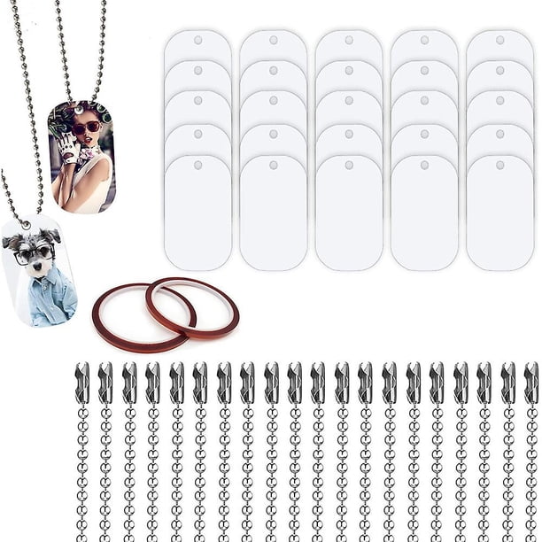 Sublimation Blank Aluminum Dog Tag Sublimation With 2 Heat Tape ...