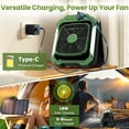 26800mAh Portable Fan Rechargeable with 18W Detachable Solar Panel ...