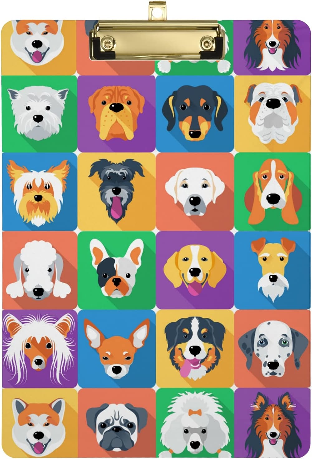 FMSHPON Cartoon Dogs Clipboard Hardboard Wood Nursing Clip Board and ...