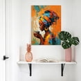 Canvas Wall Art Colorful Black Woman Drink Coffee Canvas Art Print ...