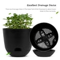 QCQHDU Black Self Watering 3 Pack Plastic Planters, 8in Indoor Pots ...