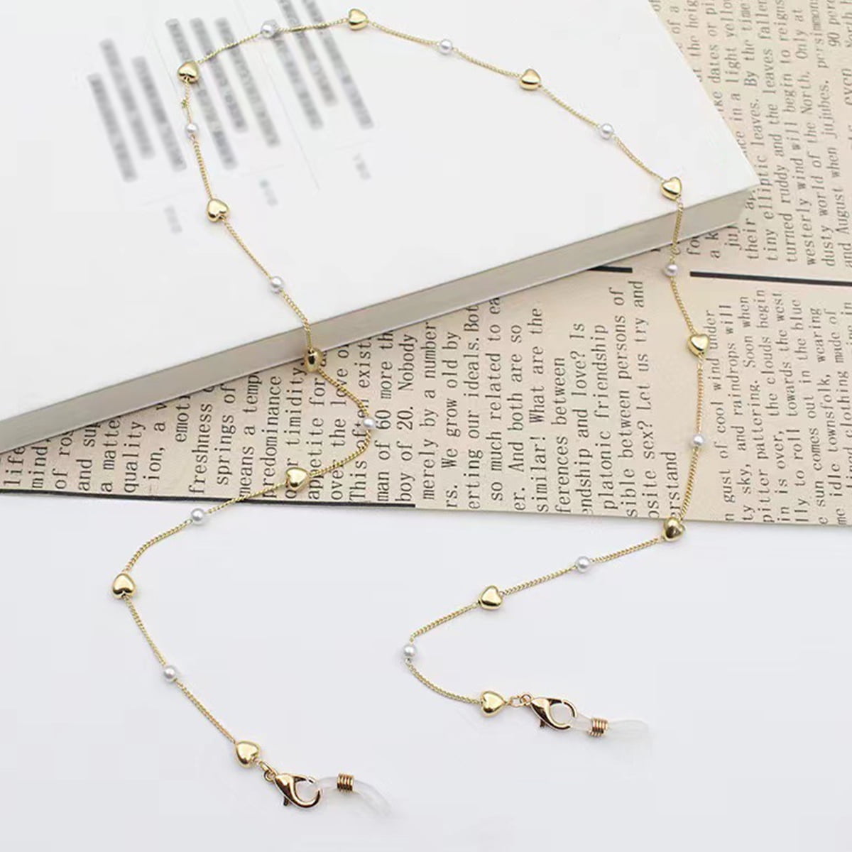 Relax love Eyeglass Chains for Women Artificial Pearl Glasses Chain ...