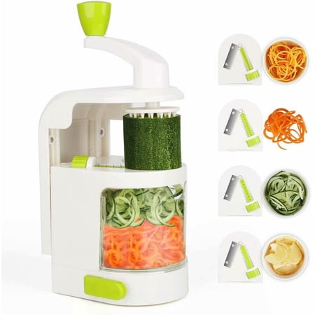 Vegetable cutter Household spiral with 4 Blades, Foldable Spiralizer of ...
