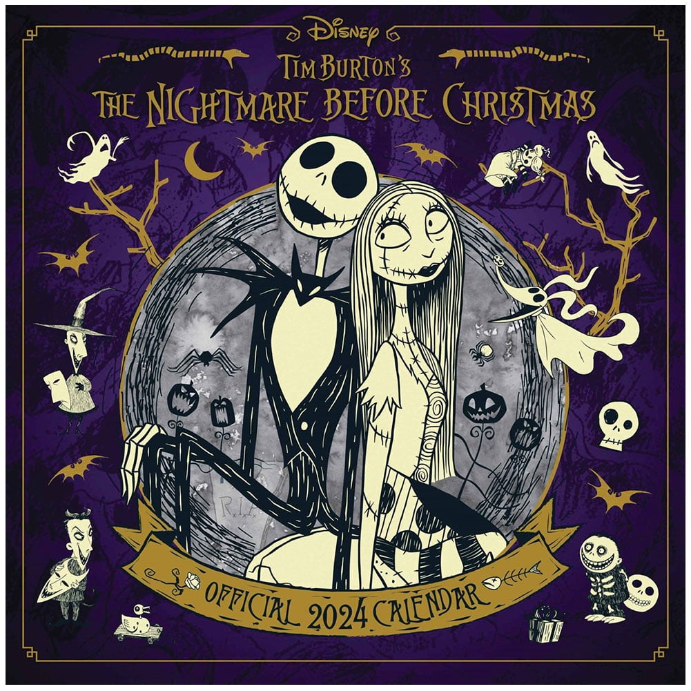Nightmare Before Christmas - Calendario de Pared 2024 Diseño Cuadrado ...
