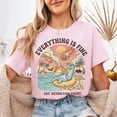 Everything Is Fine Dinosaur Shirt, Funny Extinction Event Tee, Retro ...