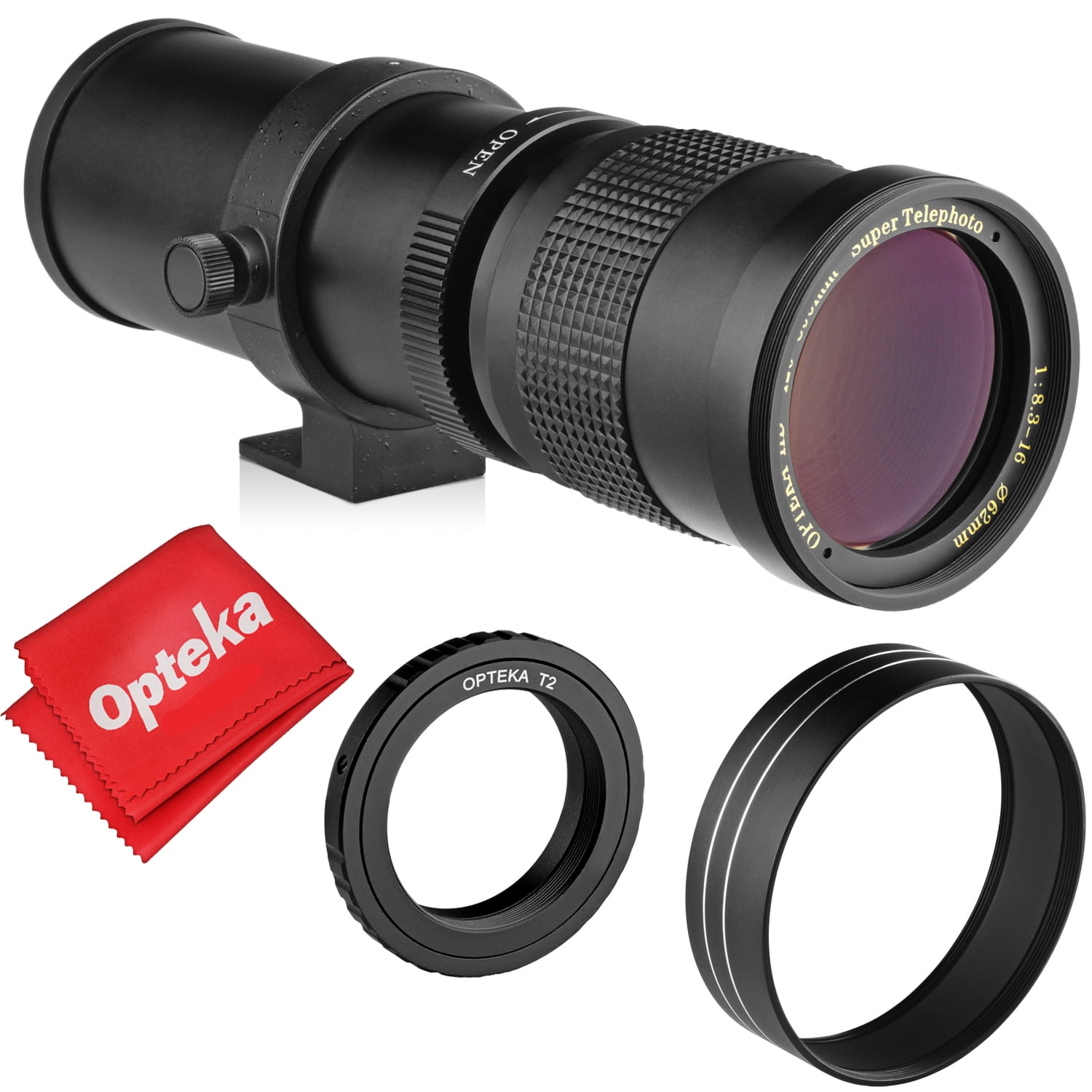 Opteka 420-800mm f/8.3 Telephoto Zoom Lens for Canon RF-Mount EOS RP ...