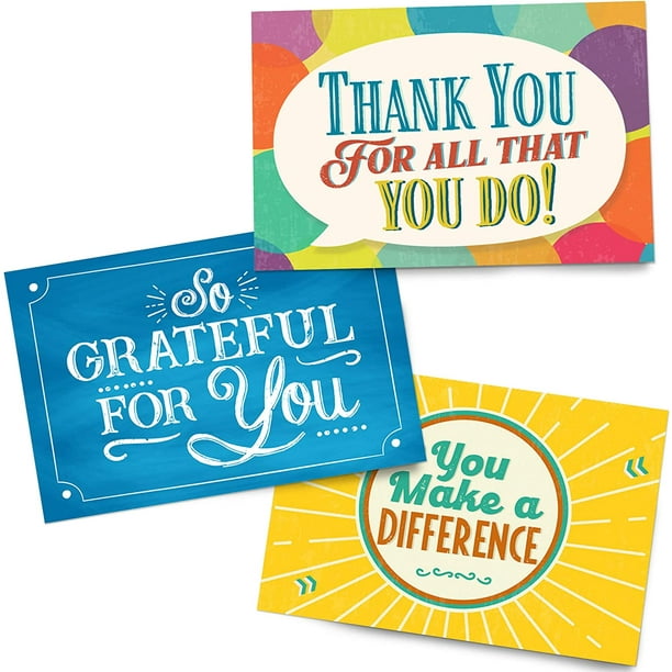 24 Kudos Cards with Envelopes - Encouragement Thank You Notecards for ...