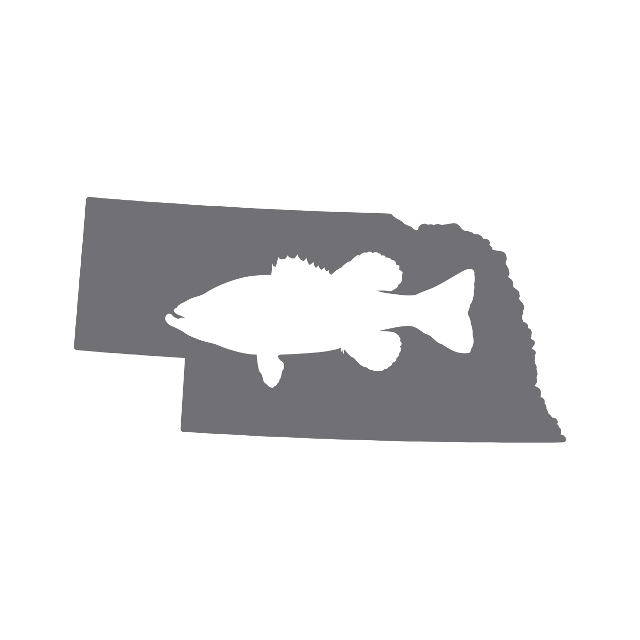 Nebraska Bass Sticker Decal Die Cut - Self Adhesive Vinyl ...