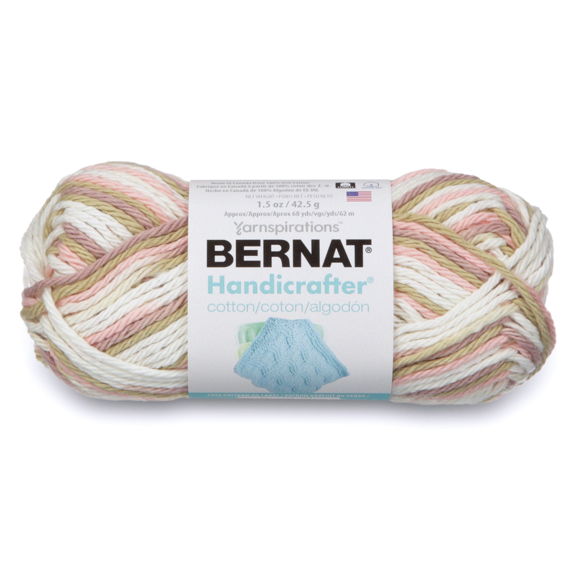 Bernat® Handicrafter® Ombre #4 Medium Cotton Yarn, Tumbleweed 1.75oz ...