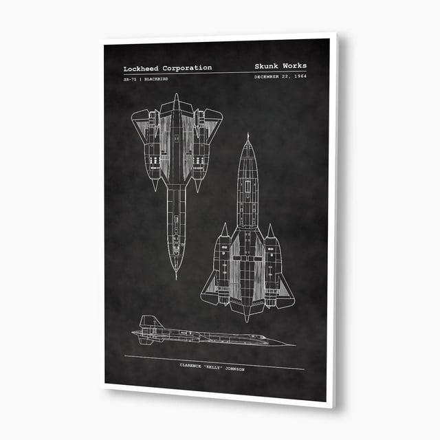 Lockheed SR-71 Blackbird Patent Poster; Unframed by SnooozeWorks ...