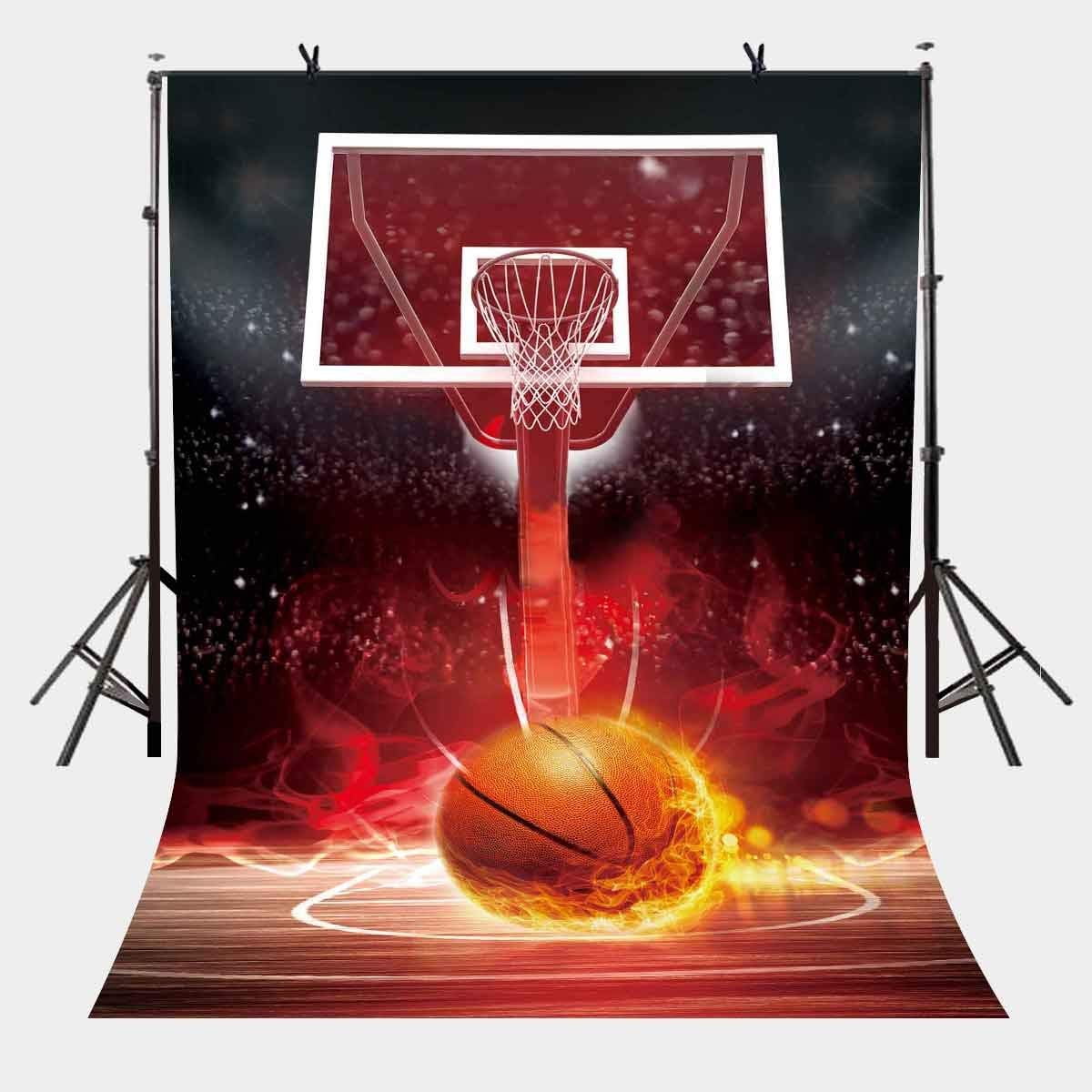 ABPHOTO Polyester 5x7ft Hot Blood Basketball Backdrop Hot Blood ...