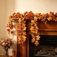 Artificial Maple Leaf Garland, Realistic Fall Foliage Decor, Versatile ...