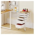 5-Drawer Rolling Storage Cart, Wooden Top Organizer, Lockable Wheels ...