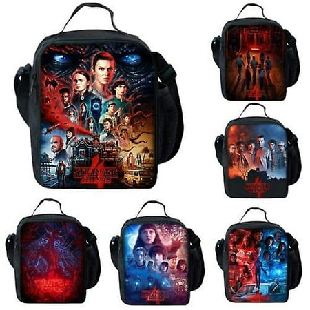 Kids Stranger Things Season 4 Insulated Lunch Bag Tote Thermos Cooler ...