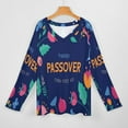 Happy Passover Je-wi-sh Holiday 2023 Women's Long Sleeve Shirts Casual ...